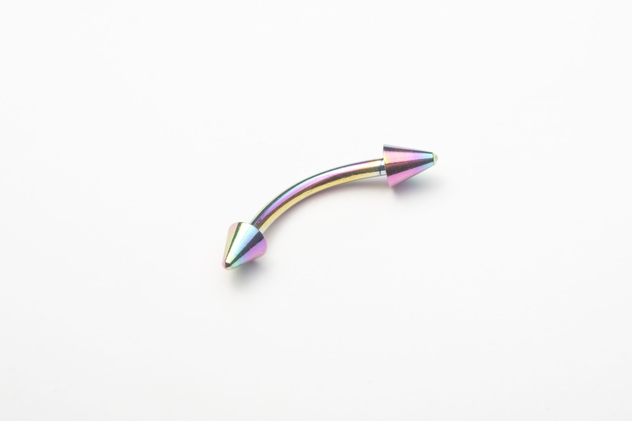 Anodised Cone Head Curved Bar – Fabulae